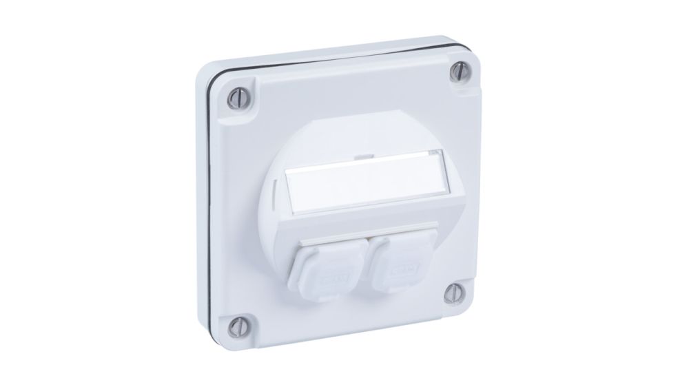 FM DA-Caja de conexiones Splash Line IP54, II, 87x87, Cat.6A, 2 puertos ...