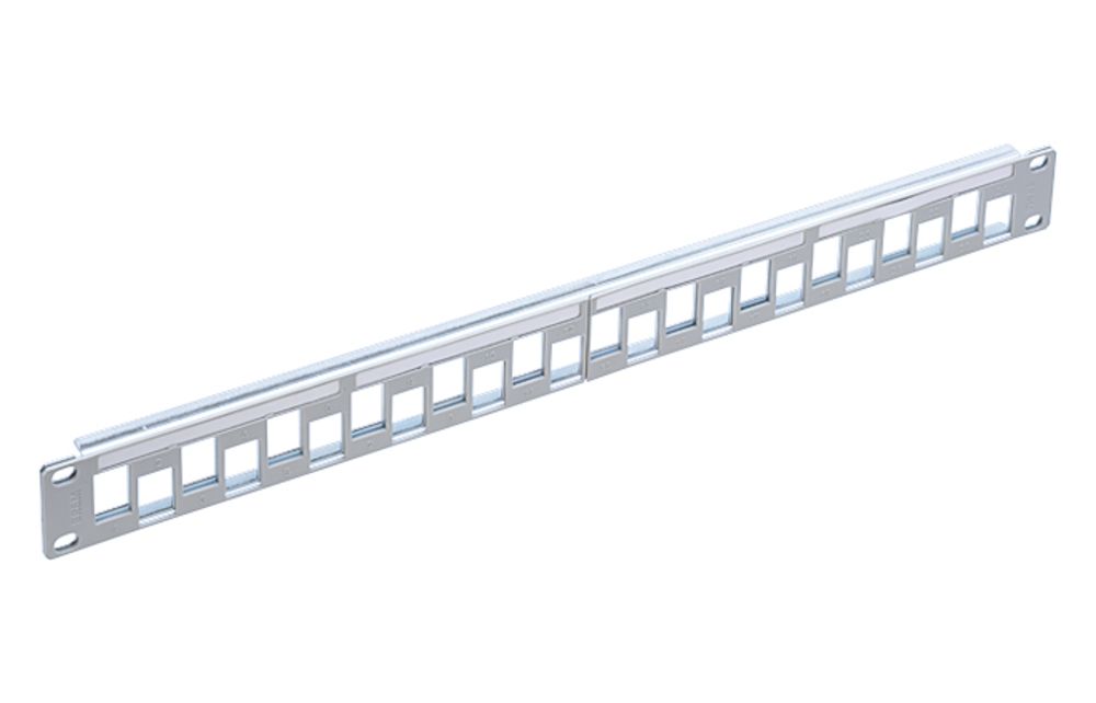 19" 1U Patch Panel 24-Port, gray, basic, empty - eCatalog