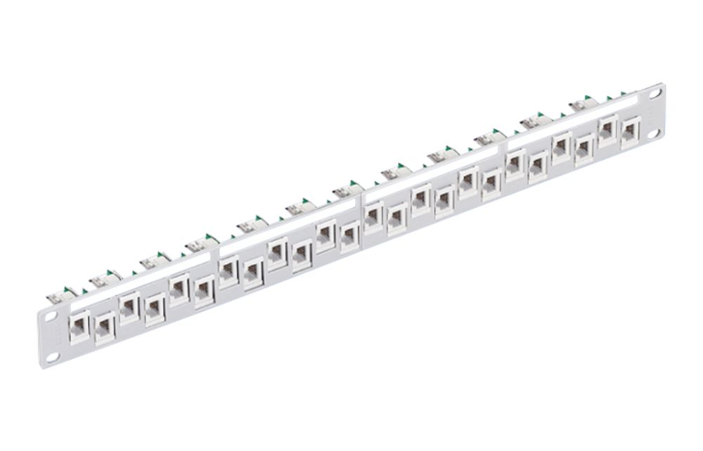 19" 1U Patch Panel 24xRJ45/u, Cat.5e, gray, basic - eCatalog