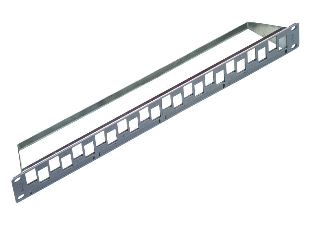 19" 1U ST Patch Panel 24-Port, gray, empty - eCatalog