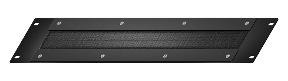 19'' cable inlet panel 2U with brush bk - eCatalog