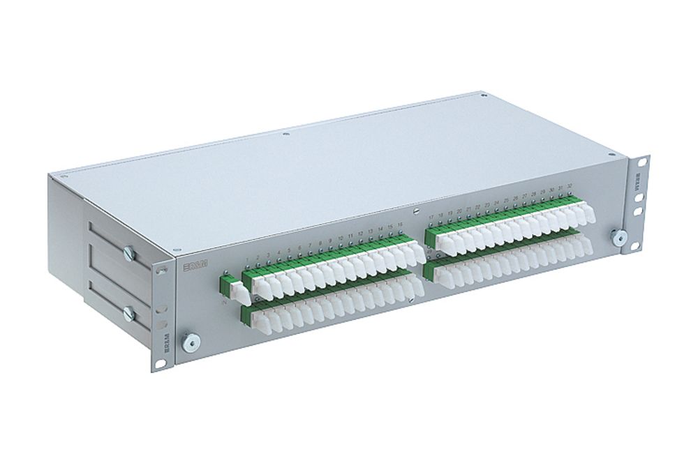 19" 2U SplitterBox, 1* 1x64, SC G.657.A2, APC ceramic, C/1 - eCatalog