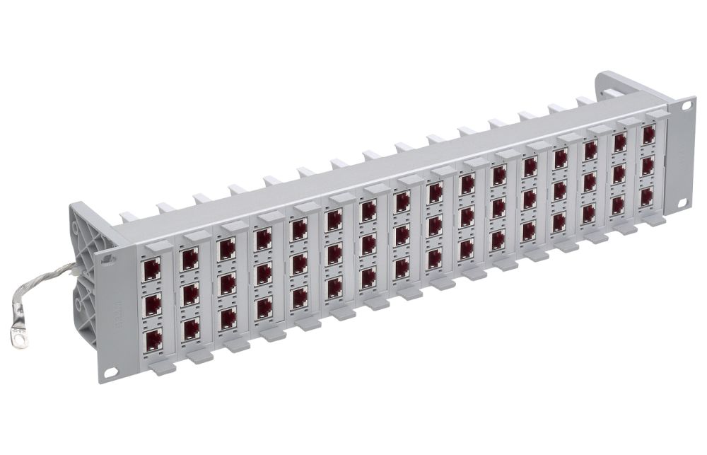 19" 2U Global Patch Panel 48xRJ45/s, Cat. 6A EL, totalmente equipado ...