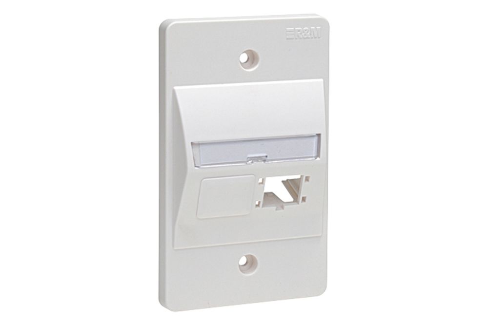 US Style Faceplate 72x117.5, 2x1-Port, pure white - eCatalog