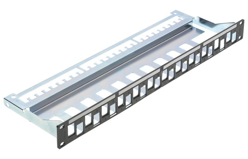 19" 1U ST Patch Panel 24-Port, black, empty - eCatalog