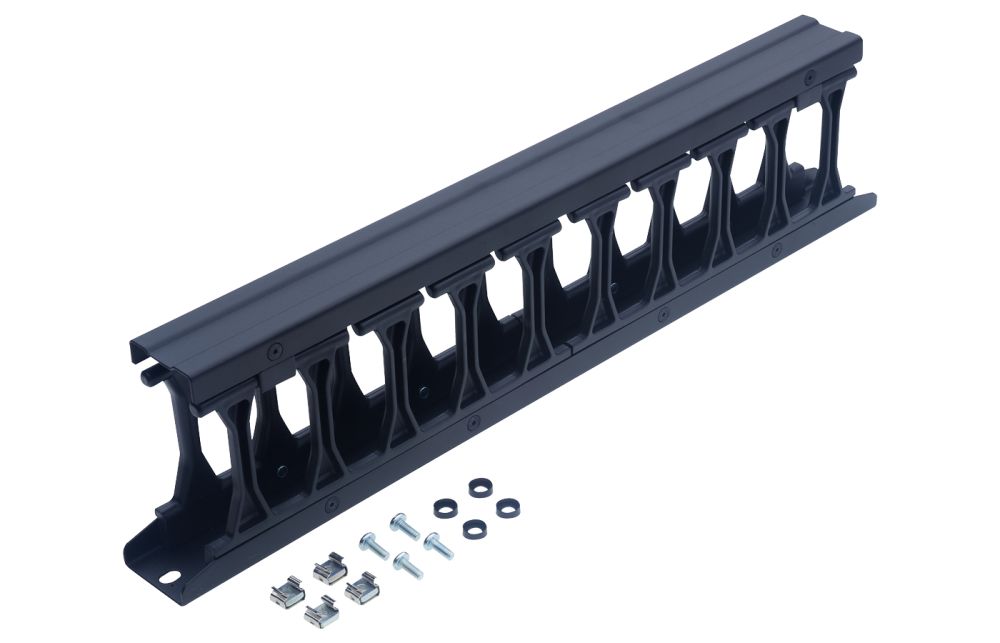 19" HD Cable Management 1U, 112 OFR, black - eCatalog