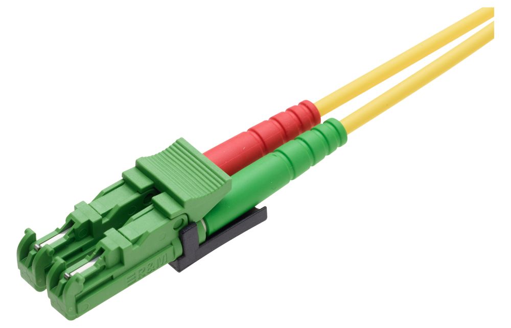 Patch cord FO, E-2000-Compact APC 8° Grade C - E-2000-Compact APC 8 ...