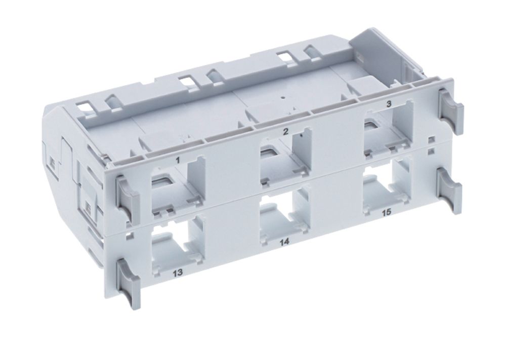 Connection Module Holder HD, 4x 6-port/u, Cat. 5/6, gray - eCatalog