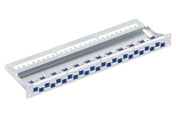 19" 1U ST Patch Panel 24xRJ45/u, Cat. 6, gray, fully populated - eCatalog