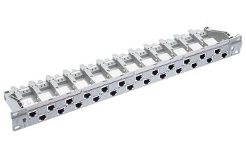 19" 1U PC Patch Panel 24xRJ45/s, Cat. 6, gray, fully populated - eCatalog