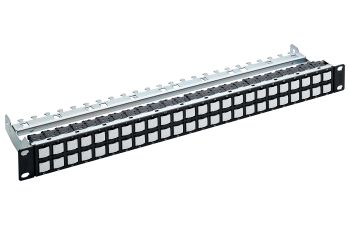 19" 1U Patch Panel HD ELISO 48xRJ45/u, Cat. 6A EL, black - eCatalog