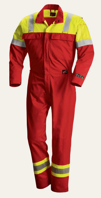 Coverall RW Offshore Shipping, FR, 250gr, Yellow/Red Red Wing