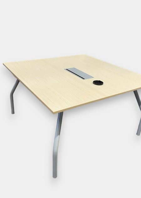 Relieve Furniture | PAMI Beige Square Meeting Table with Built in Cable ...