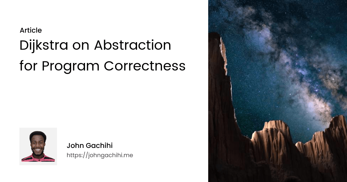 Dijkstra on Abstraction for Program Correctness