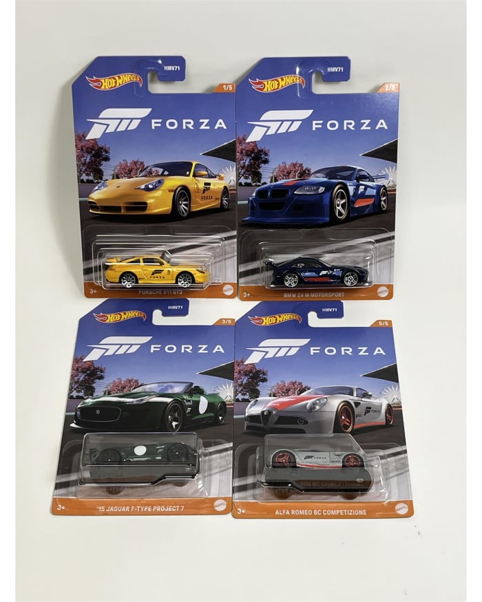 Forza Set of 4 Cars 1 64 Scale Hot Wheels HMV71 978D EnableAll