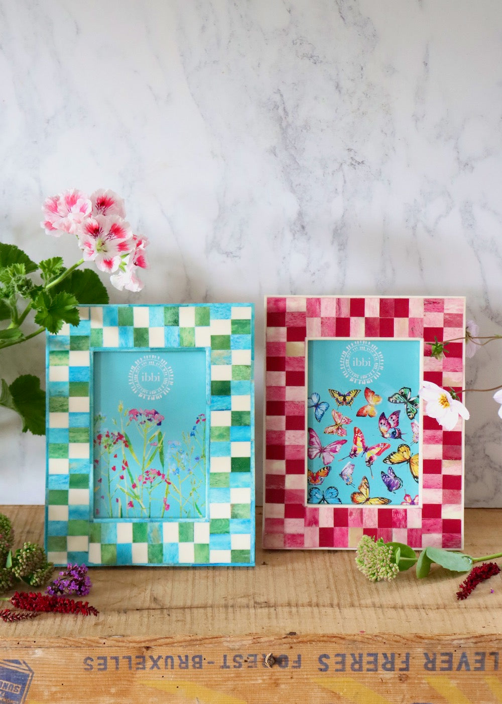 Pair of Photo Frames - Checkerboard | EnableAll