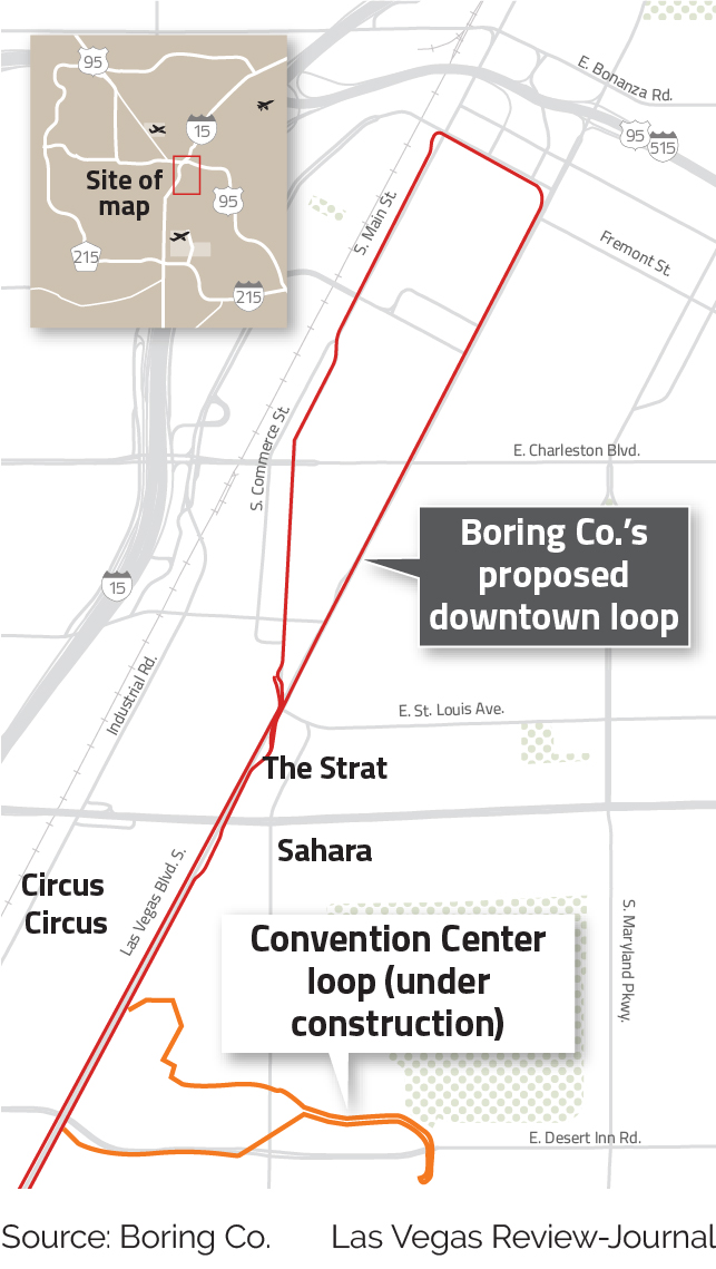 Proposed Boring Co. downtown Las Vegas route unveiled | Downtown ...