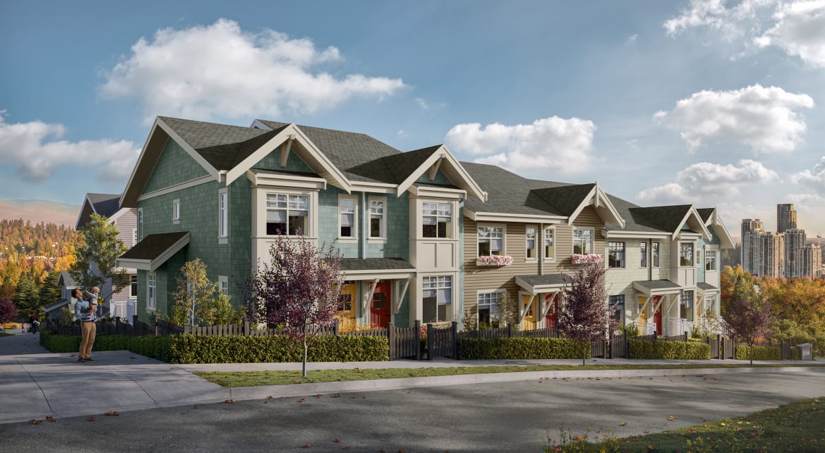 Craftsman-style townhomes in a coveted single family Coquitlam ...