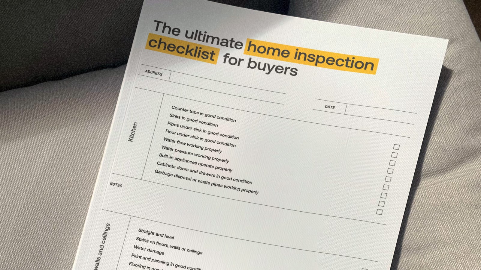 The ultimate home inspection checklist | REW | The Guide