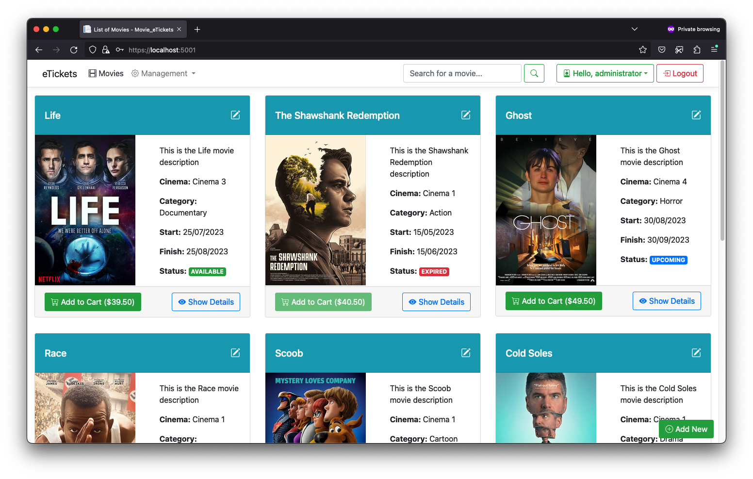 GitHub - didepanlayar/ASPNETCore-Movie-eTickets: e-Commerce application with ASP.NET Core MVC ...