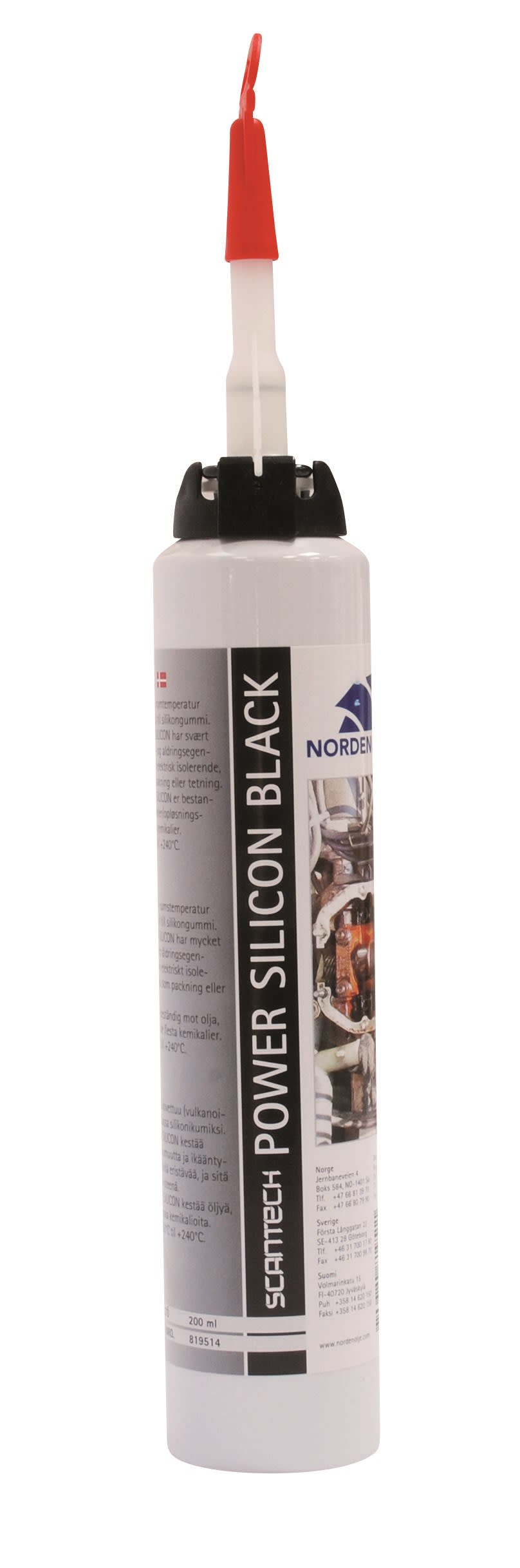 Scantech Power Silicone, Svart 200 mll Velkommen