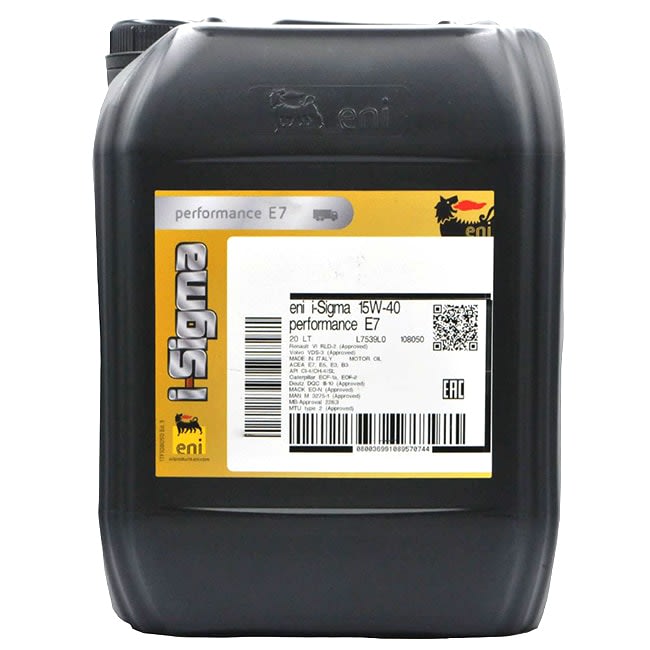 Motorolje ENI I-Sigma Performance E7 15W-40, 20 ltr | Rexsa