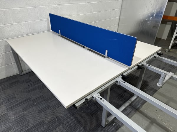 Haworth 4 person bench desk with screens just £250.00