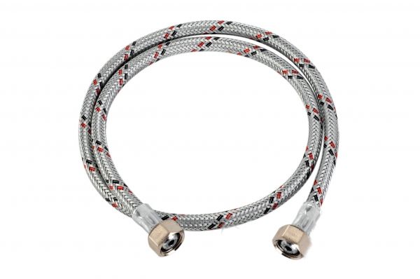 Galvanised Braided Flexible Oil Line Hose 1/4 Inch Female x Female ...