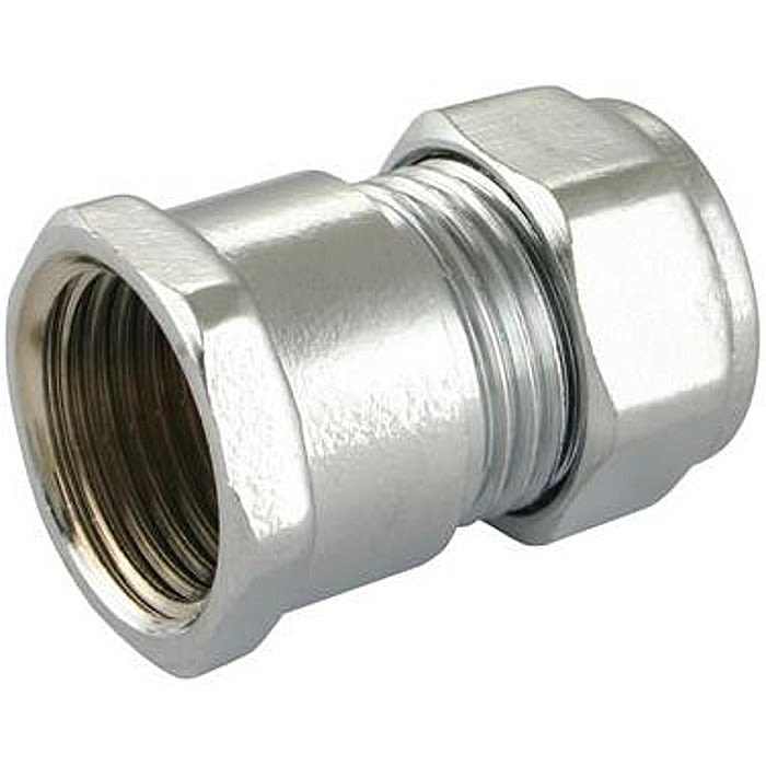 Chrome Plated Compression Female Straight 15mm X 1 2 Inch Ray Grahams