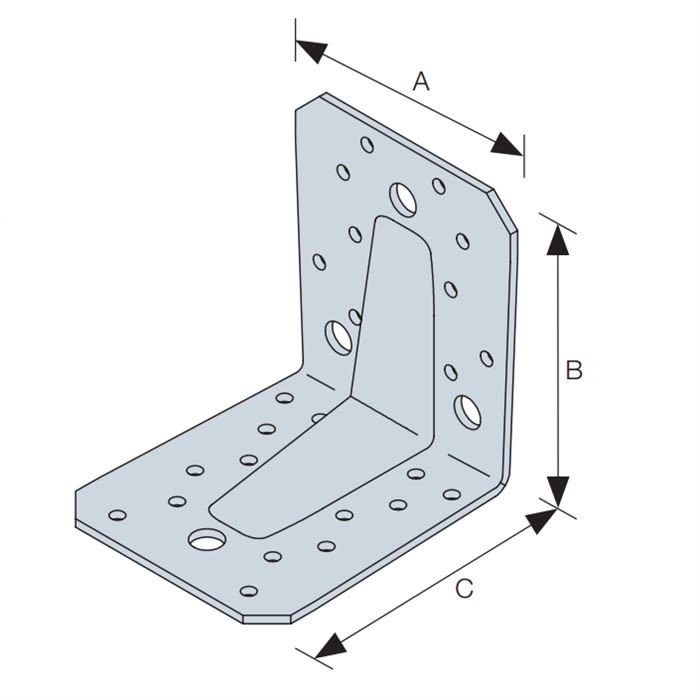 Simpson ABR105-R Heavy Duty Angle Bracket - Ray Grahams DIY Store