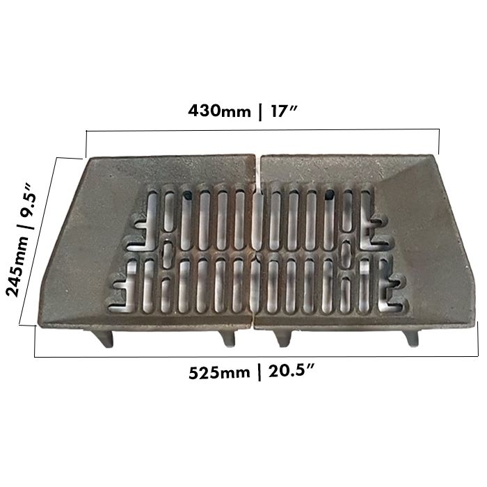 Baxi 24 Inch Fire Grate 2 Piece Burnall Fire Basket - Ray Grahams DIY Store