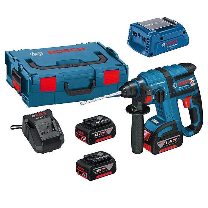 Bosch Gbh18vec Cordless Sds Hammer Drill 18 Volt With 3 X 5 0ah