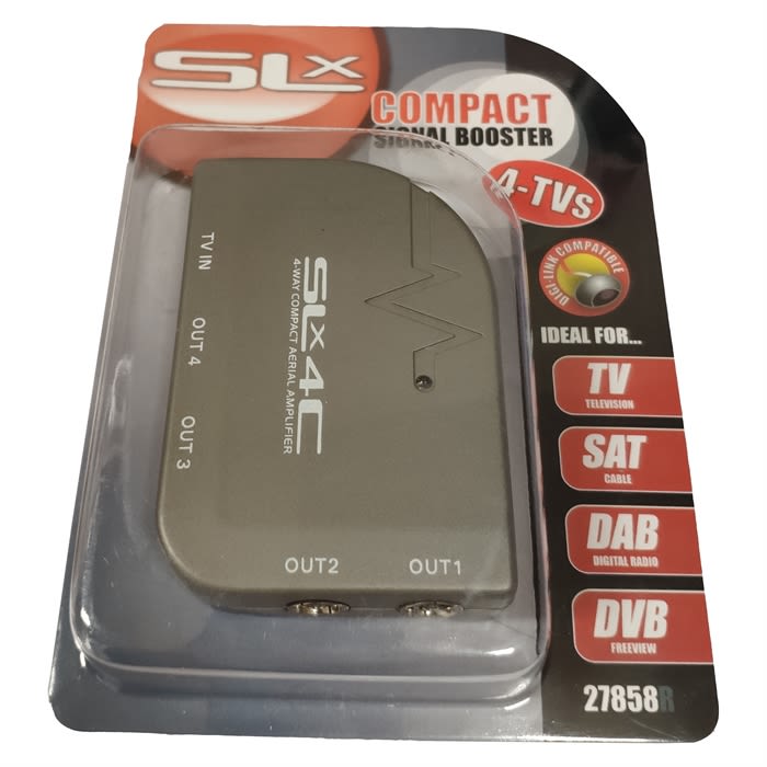 SLX SLx4C 4 Way Compact Signal Booster 27858R - Ray Grahams DIY Store
