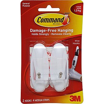 Command 3M 17068 Medium Easy-Off Wire Hooks 2 Pack - Ray Grahams DIY Store