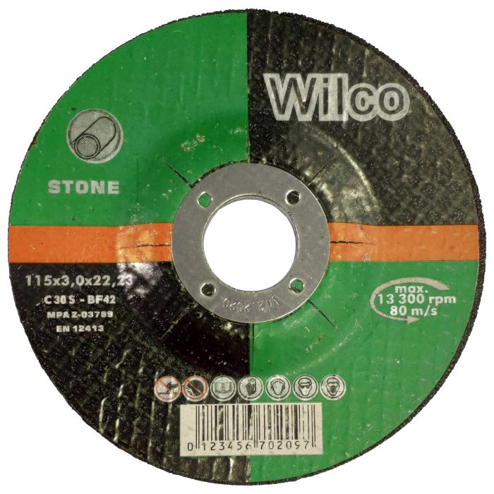 Wilco 115mm x 3mm Stone Cutting Disc (4.5") - Ray Grahams DIY Store