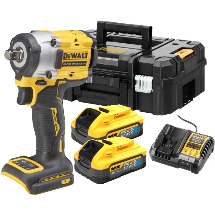 Dewalt Dcf921h2t 18v Xr 1 2 Compact Impact Wrench 2x 5 0ah Powerstack