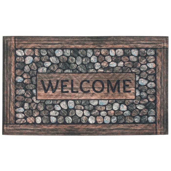 Welcome Pebbles Door Mat 45 x 75cm - Ray Grahams DIY Store