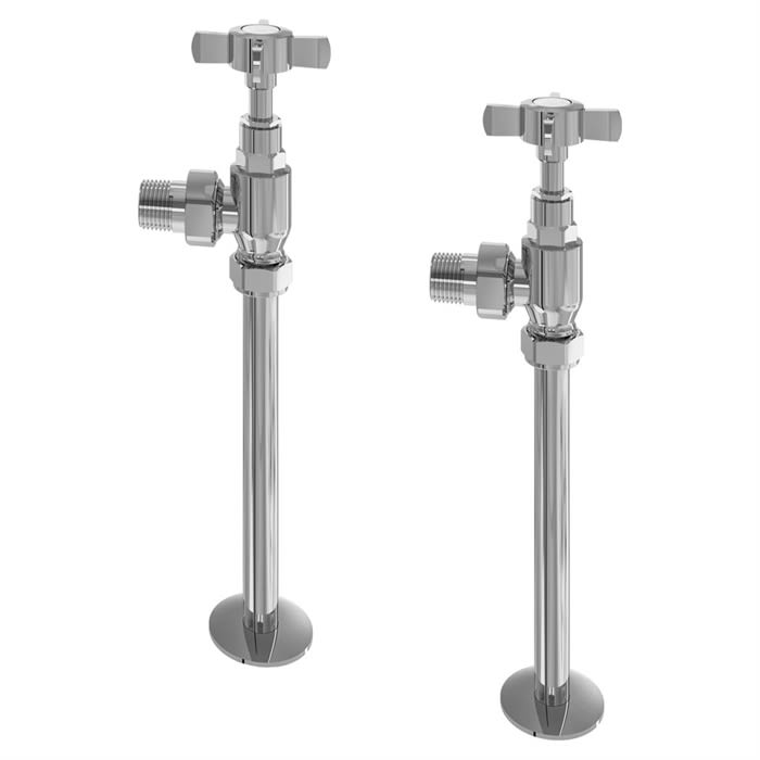 Angled Traditional Radiator Valves With Tails - Ray Grahams DIY Store