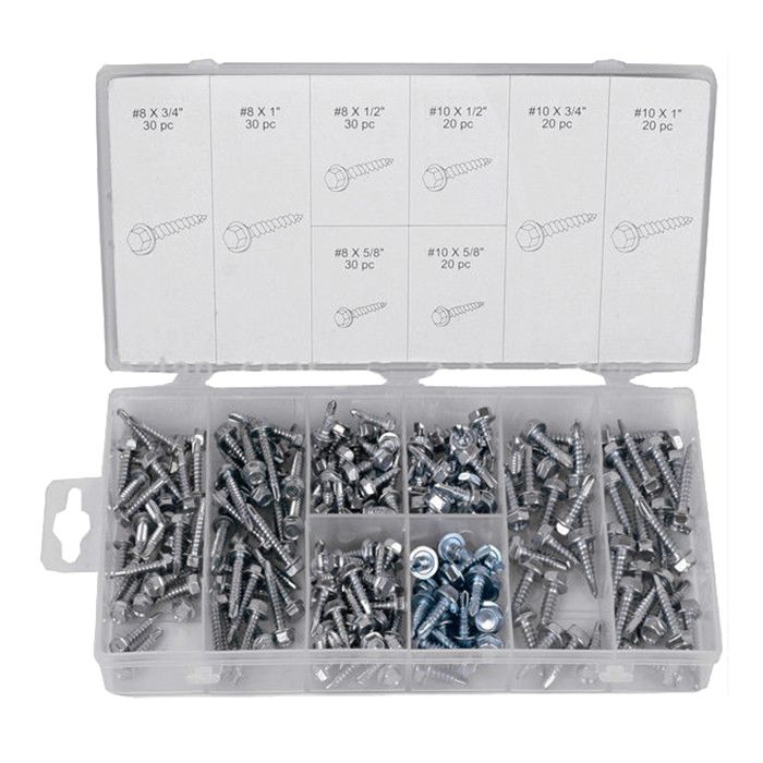 200 Piece Assorted Self Drilling Tapper Screw Set - Ray Grahams DIY Store