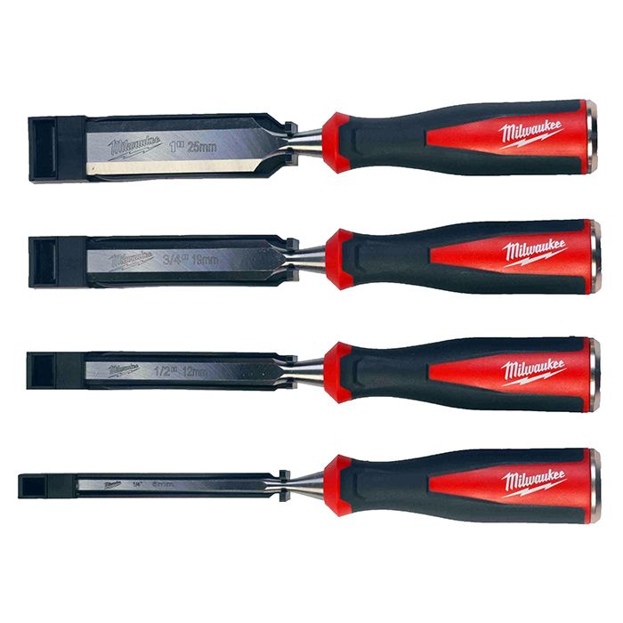 Milwaukee Bevelled Edge Chisels 4 Piece Set | 4932479897 - Ray Grahams ...