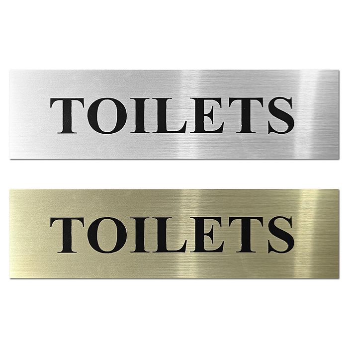Toilets Sign Self Adhesive 22 x 6cm - Ray Grahams DIY Store