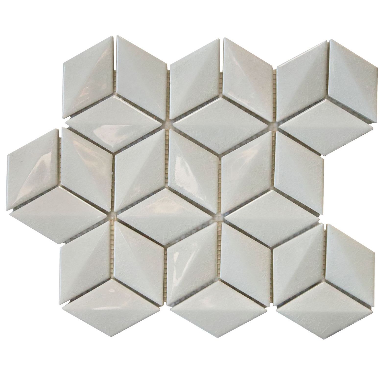 Mosaic Cubic White | Mosaikkflis