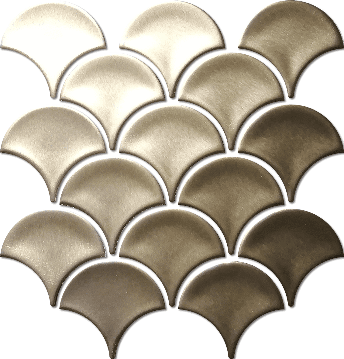 Mosaic Fish Scale Gold 7,3x7,3