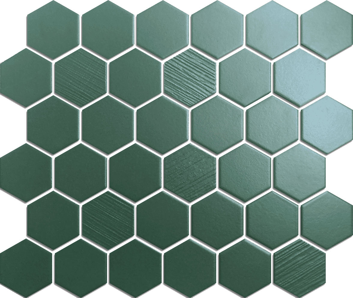 Mosaic Hexagon Forest Shadow