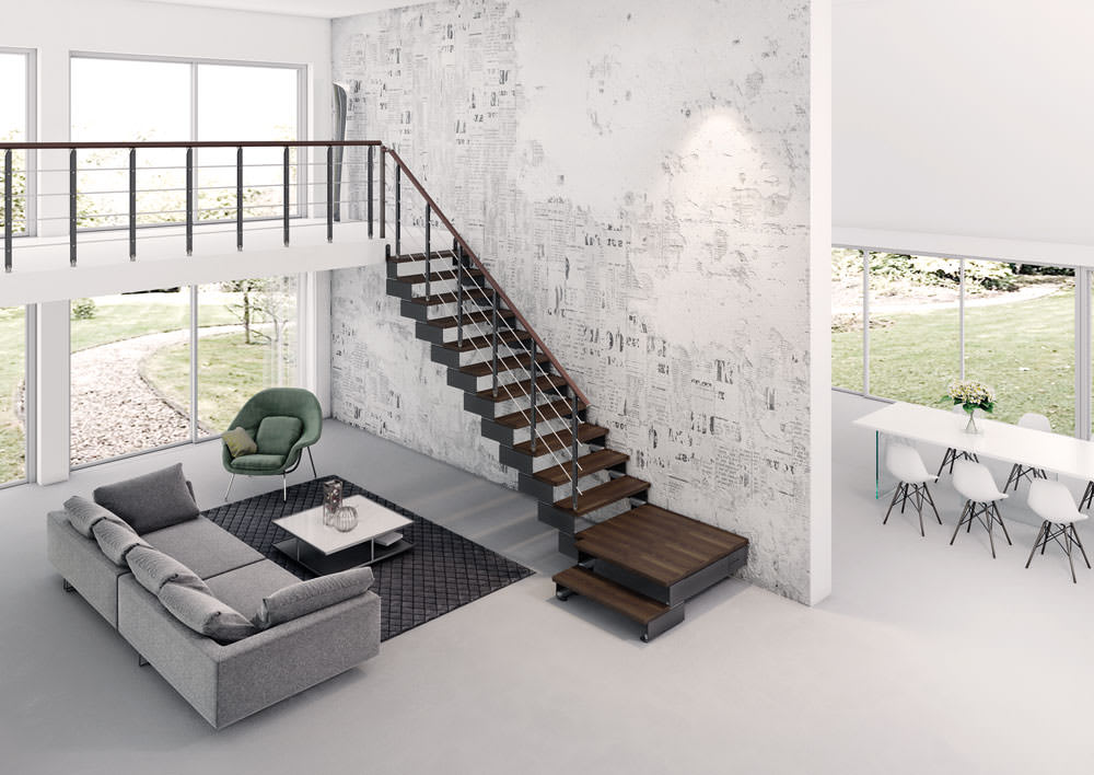 Scala in acciaio per interni Composity - Rintal - Scale made in italy