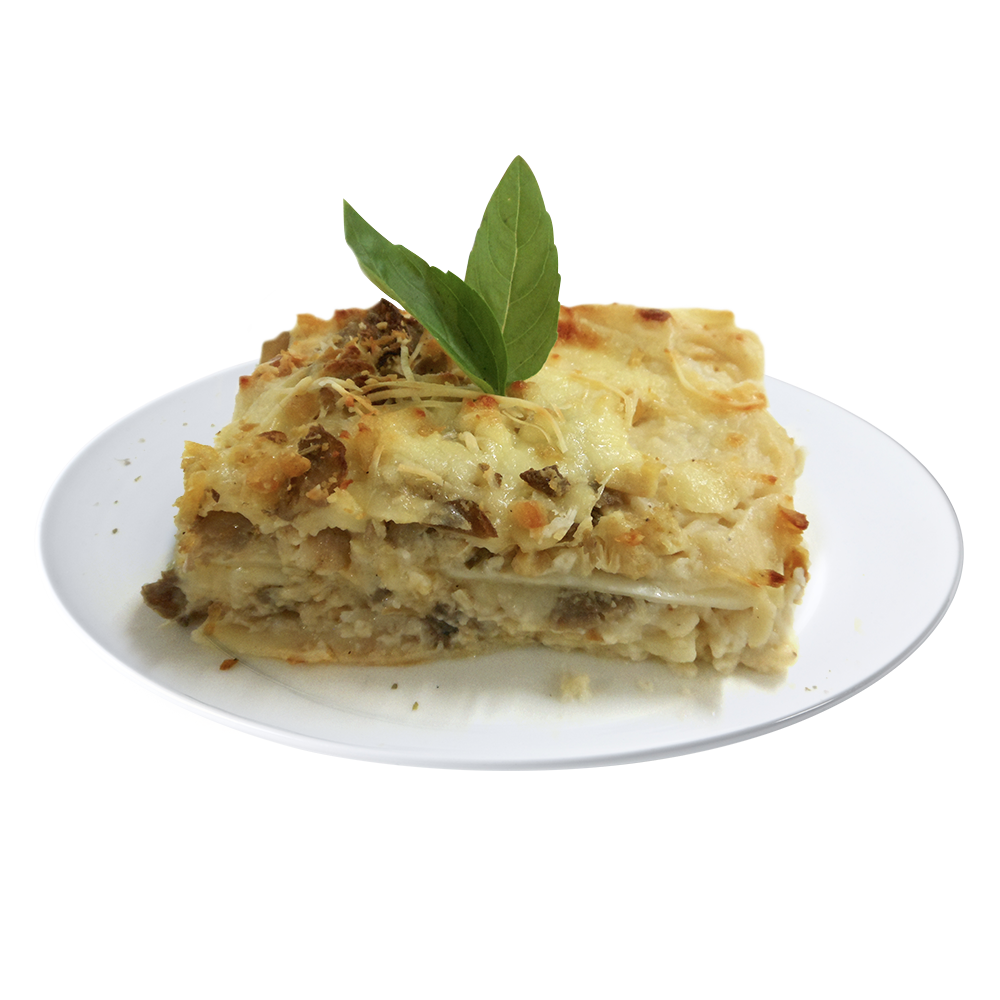 Lasagna Pollo y Champingnones