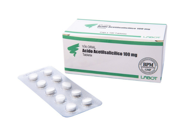 ACIDO ACETILSALICILICO 100MG TABLETA X 100