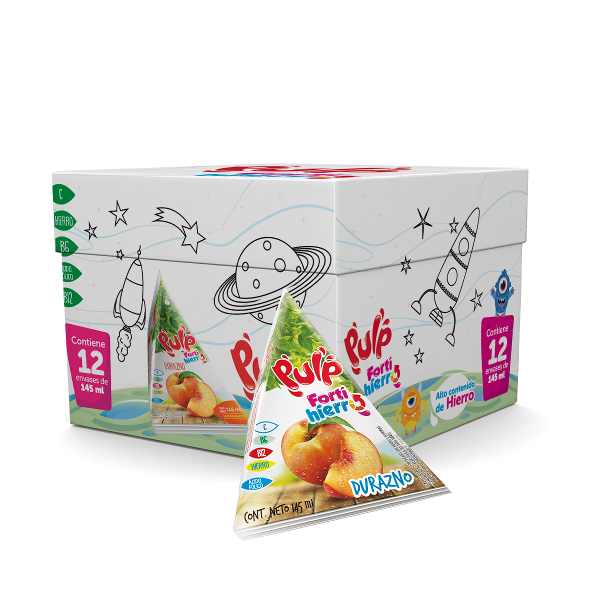 Pulp Forti Hierro Durazno 145ml