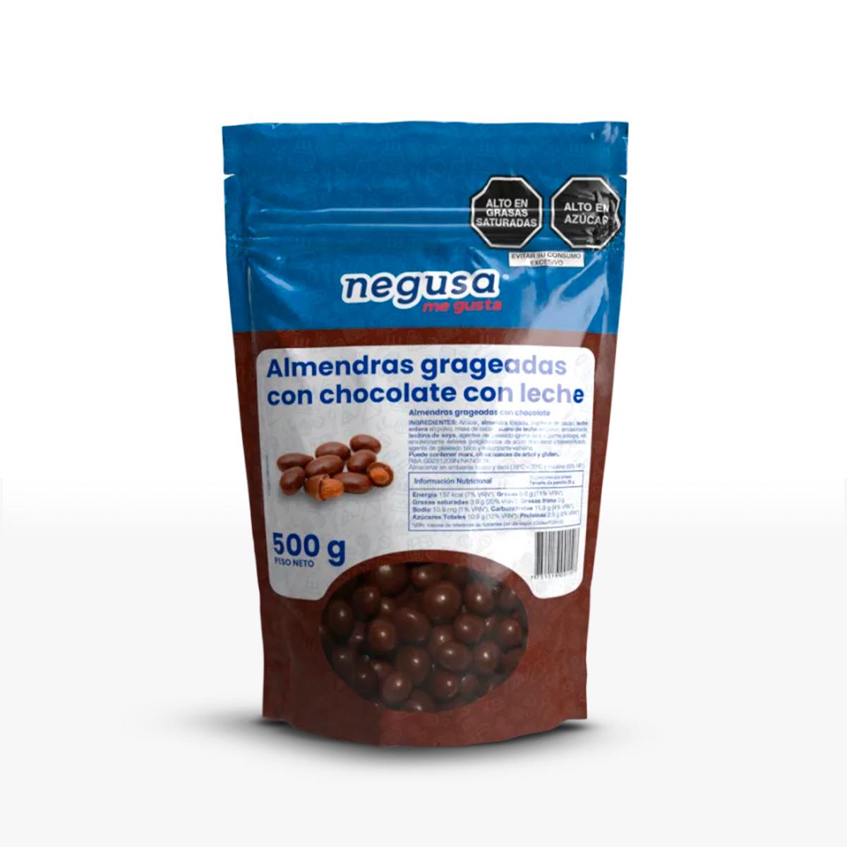 ALMENDRA CON CHOCOLATE CON LECHE 500 gr