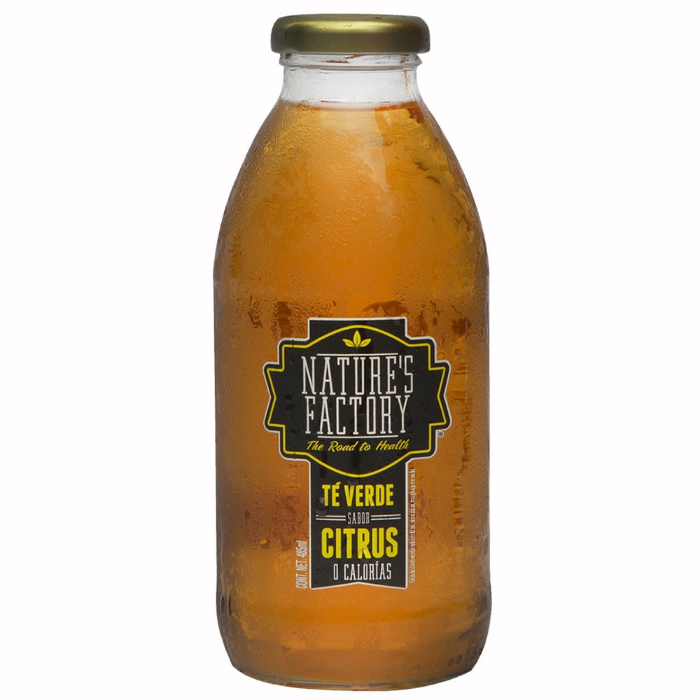 Té Verde Helado Natures Factory Sabor Citrus Botella 485 ml